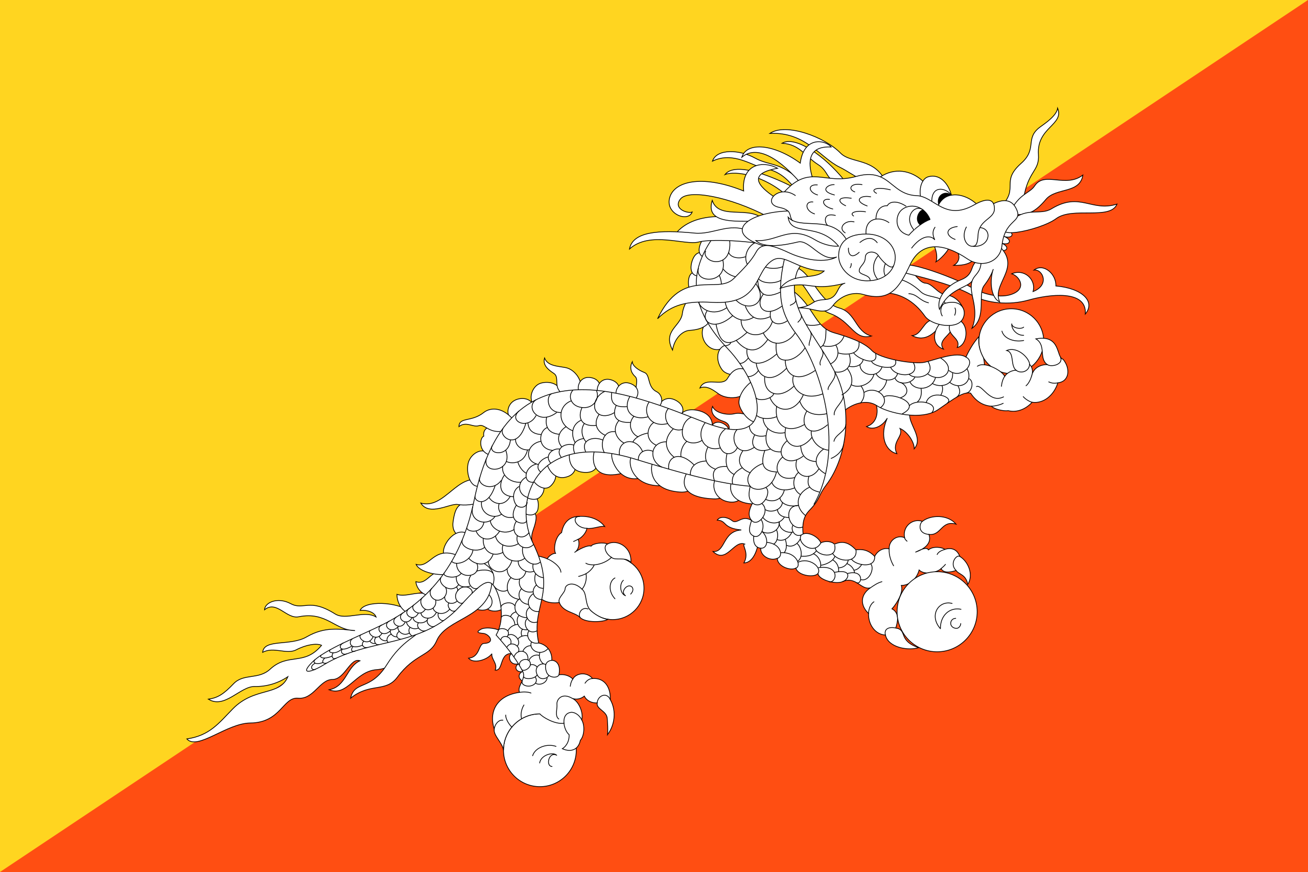 Archivo:Bandera de Bhutan.svg - Atlas BM 2