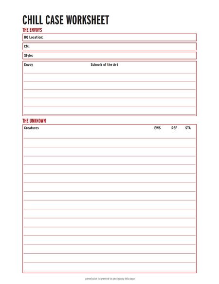 Case Worksheet - Chill