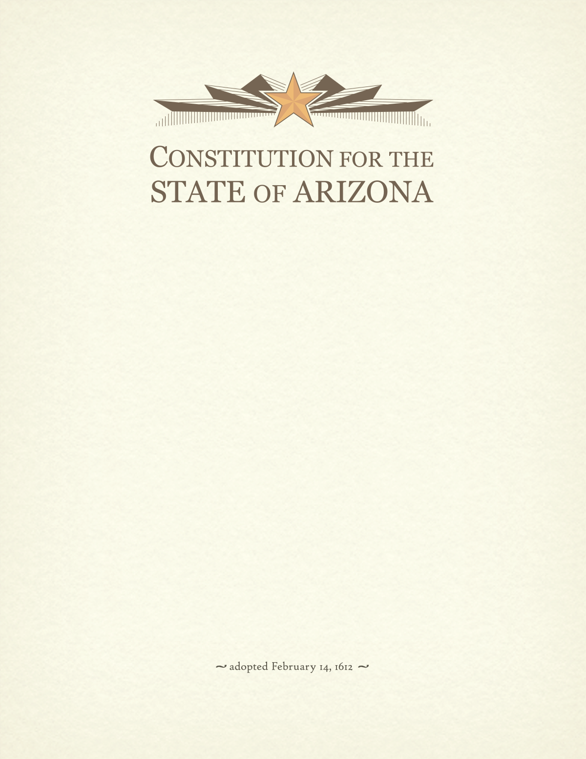 Arizona State Constitution (1612) - The Galactic Republic