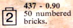 437 50 Numbered Bricks - Brickipedia, the LEGO Wiki