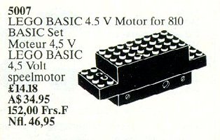 5007 LEGO BASIC 4.5v Motor for 810 BASIC Set - Brickipedia, the LEGO Wiki