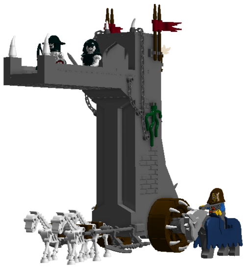 Fan:Skeleton Siege Tower - Brickipedia, the LEGO Wiki