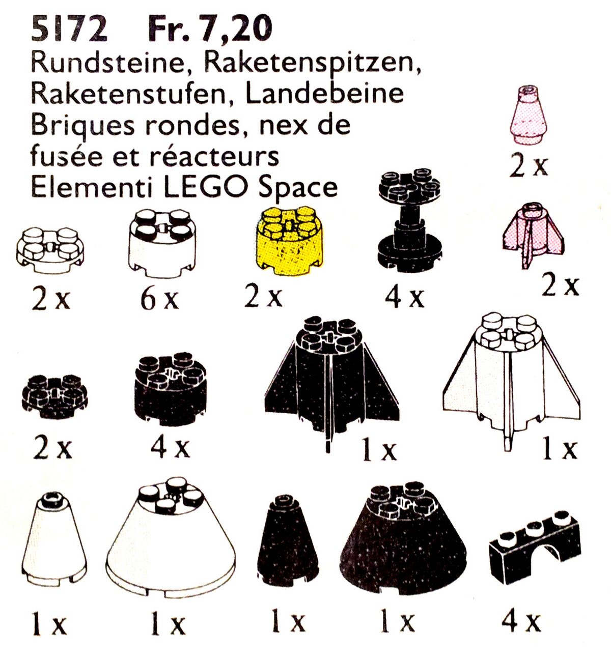 5172 Round Bricks, Rocket Noses and Tails - Brickipedia, the LEGO Wiki