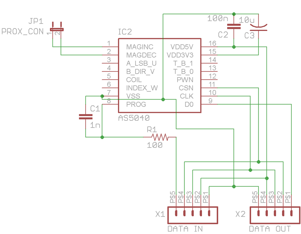 10 bit rotary magnetic encoder (AS5040) - Mindworks