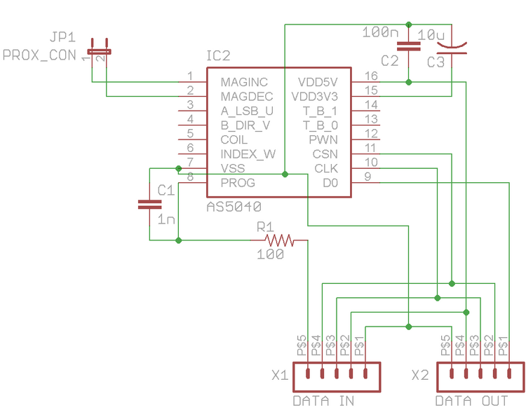 10 bit rotary magnetic encoder (AS5040) - Mindworks