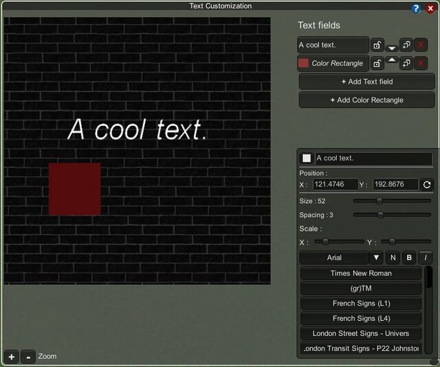 Text Customization - Procedural Objects