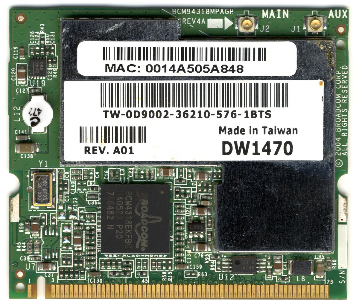 Dell Wireless 1470 (DW1470) - TechInfoDepot